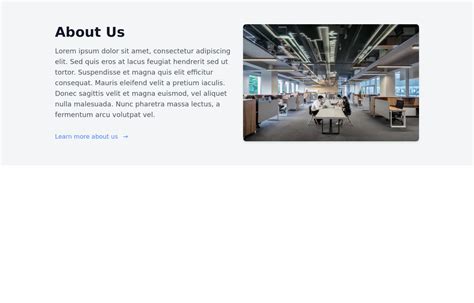 Simple About Us Section Tailwind Css Example