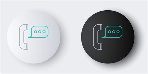 회색 배경에 격리 된 음성 거품 채팅 아이콘이있는 전화선 고객 서비스 핫라인 콜센터 Faq 유지 보수 지원 다채로운 개요 개념