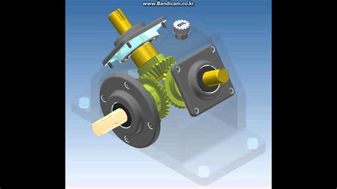 인벤터 구동영상 베벨기어 Youtube