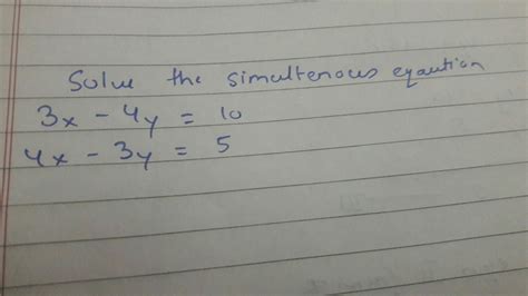 How To Solve This Simultenous Equation