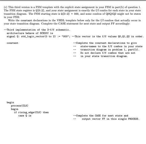 C This Third Version Is A FSM Template With The Chegg Com