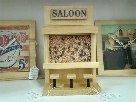 Handmade Wooden Bird Feeder Rustic Saloon Look