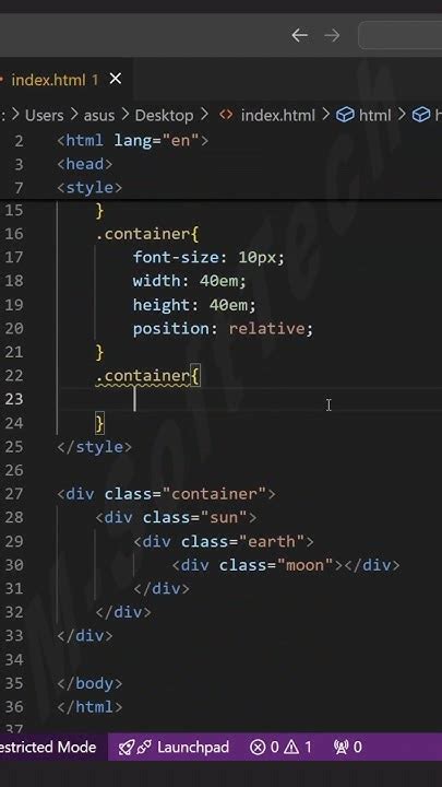 Solar System Html Css Youtube