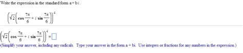 Solved Write The Expression In The Standard Form A Chegg