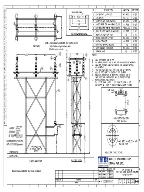 33 Kv 800 A Bang Type Isolator Tritech 1 Pdf
