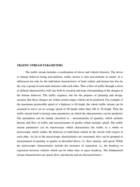 Traffic Engineering Pdf Speed Traffic