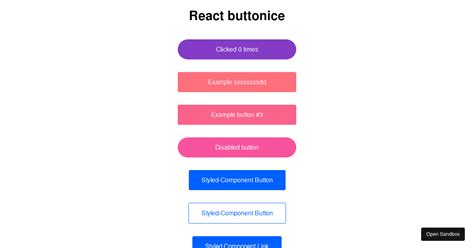 React Button Nice Demo Codesandbox