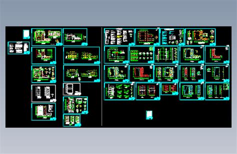 煤气发电主厂房建筑图 Autocad 2000 模型图纸下载 懒石网