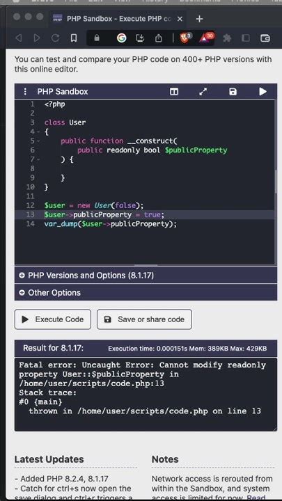 Modern Php Features Readonly Classes Shorts Youtube