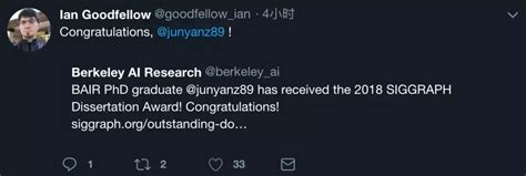 CycleGAN作者朱俊彦获SIGGRAPH杰出博士论文奖 知乎