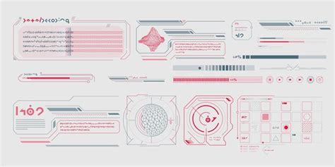 Premium Vector Vector Data Elements For Scifi Interface Infographics