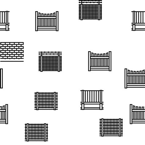 Fence And Gate Exterior Security Vector Seamless Pattern Vector Art At Vecteezy