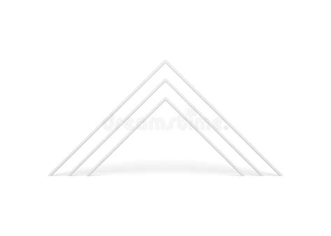 Triangle Arch White Corner Structure Multilevel Entrance Stage