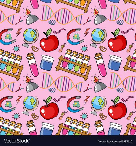 Science Objects And Icons Seamless Pattern Vector Image