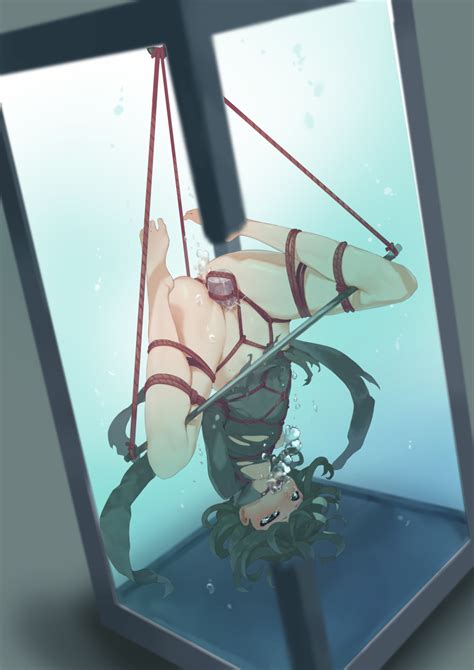 Rule 34 1girls Absurdres Arms Behind Back Asphyxiation Bdsm Blush Bondage Bottomless Bound