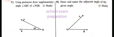 C Using Protractor Draw Supplementary D Draw StudyX