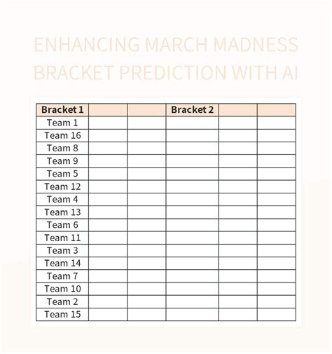 Free Bracket Prediction Templates For Google Sheets And Microsoft Excel Slidesdocs
