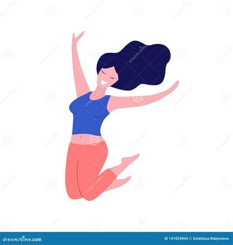 Beautiful Plus Size Woman Flat Illustration Stock Illustration Illustration Of Beautiful