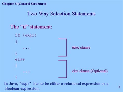 Chapter 8 Control Structure Control Structures Control Structures