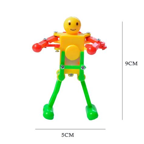 Wholesale Colorful Fidget Wind Up Dance Robot Toy Plastic Dancing Robot