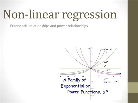 Ppt Non Linear Regression Exponential And Power Relationships