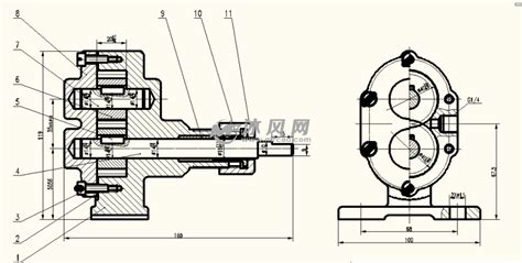 齿轮油泵的装配图 CAD