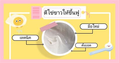 ตีไข่ขาวให้ขึ้นฟู จะไม่ใช่เรื่องยาก หากรู้เทคนิคนี้
