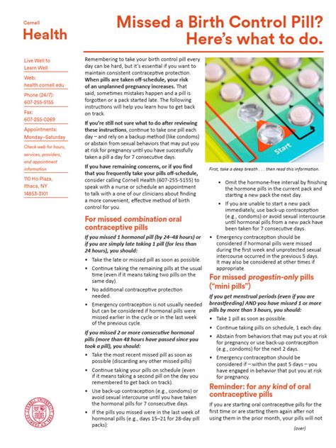 Missed Pdf Birth Control Safe Sex