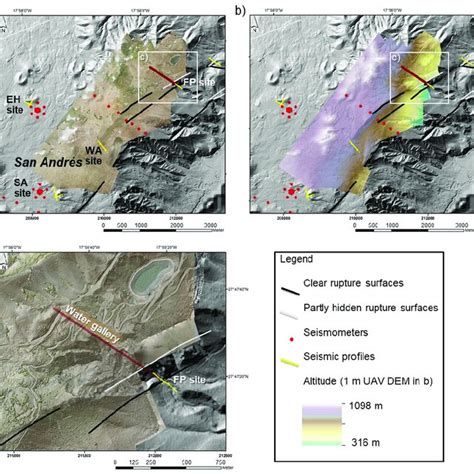 Results Of The Uav Surveys A The 025 M Resolution Uav Imagery B