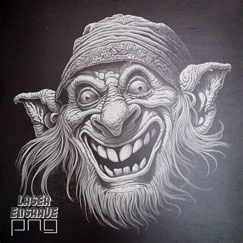 Slate Laser Engraving File Downloadable Png Lightburn Glowforge Gnome Etsy