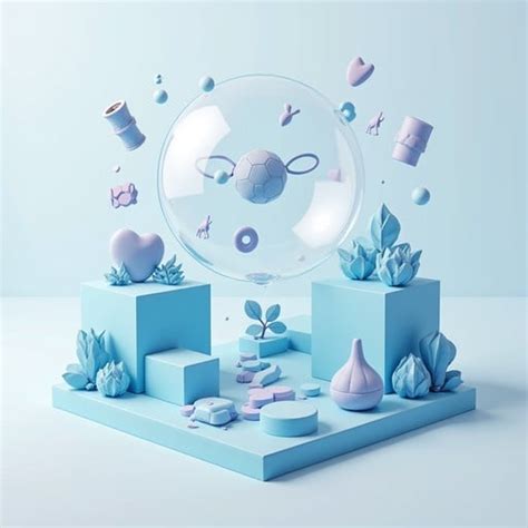 Free Geometric Imagination Bubble Image 3d Minimalist Ecosystem Download At Stockcake