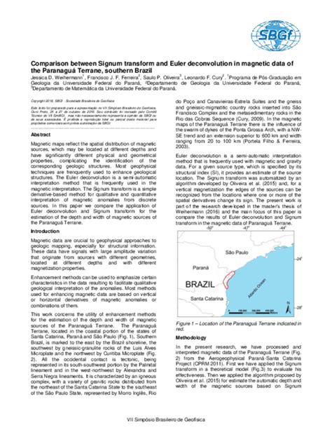 pdf comparison between signum transform and euler deconvolution in