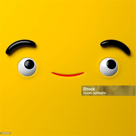 3d 렌더링 귀여운 감정적인 만화 얼굴 부끄러워 웃는 아이 귀여운 미소 몽 상가 이모티콘 이모티콘 3차원 형태에 대한 스톡 사진 및 기타 이미지 Istock