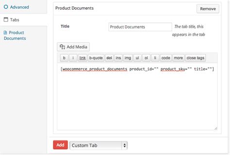 Woocommerce Product Documents Documentation Woocommerce