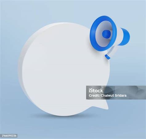 3d 파란색과 흰색 컬러 확성기 스피커 말풍선 벡터 일러스트 레이 션 0명에 대한 스톡 벡터 아트 및 기타 이미지 0명 3