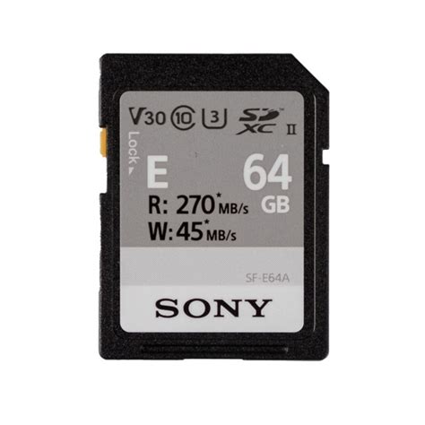 Карта памяти 64GB Sony SDXC 270R/45W (SF-E64/A) - купить с доставкой по ...