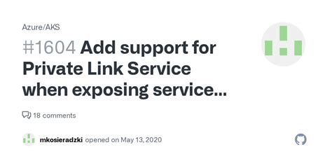 Add Support For Private Link Service When Exposing Service As