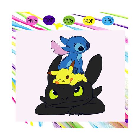 Lilo And Stich Stich Svg Pikachu Svg Toothless Svg Disne Inspire Uplift