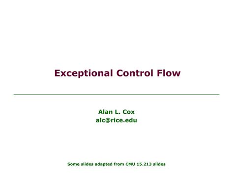 Ppt Exceptional Control Flow Powerpoint Presentation Free Download Id312862