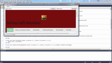 Visual Basic ~ Webbrowser Erstellen 003~ Youtube