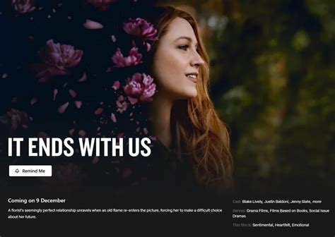 It Ends With Us Starring Blake Lively Confirms Netflix Release In The Us