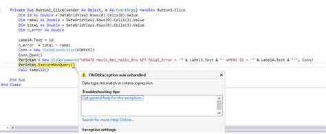 Fail To Update A Database Table Using Vb NET Stack Overflow