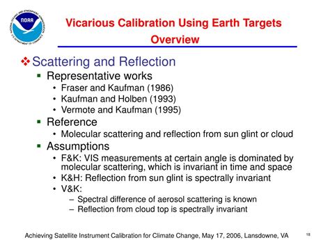 Ppt Vicarious Calibration Using Earth Targets Powerpoint Presentation