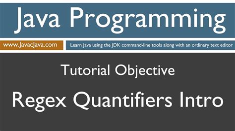 Learn Java Programming Regex Quantifier Introduction Tutorial Youtube