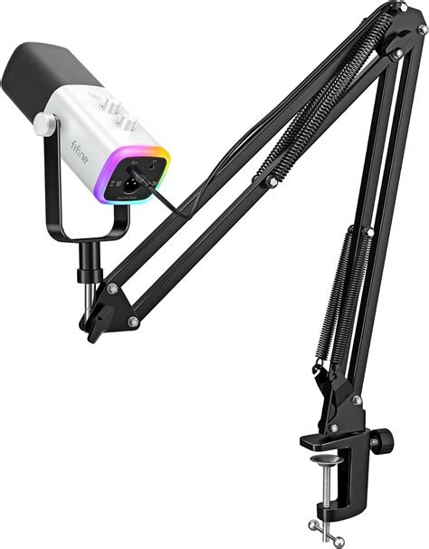 Динамический USB/XLR микрофон Fifine AM8T, белый — купить в интернет ...