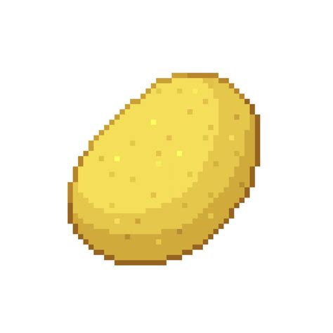 An 8 Bit Retro Styled Pixel Art Illustration Of A Potato 19527065 Png