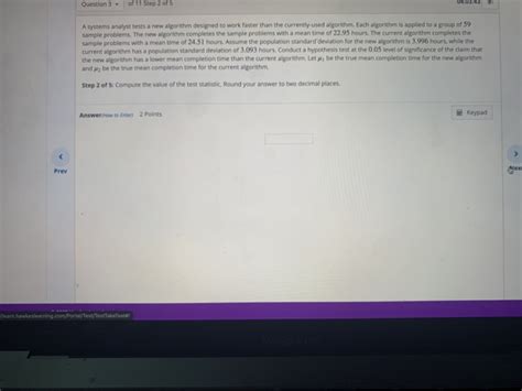 Solved U16 A Systems Analyst Tests A New Algorithm Designed