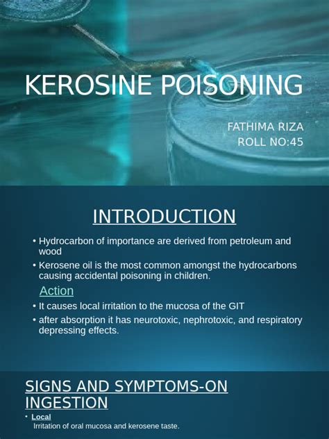 Kerosine Poisoning Pdf