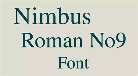 Nimbus Roman No 9 L Font Free Fonts Vault