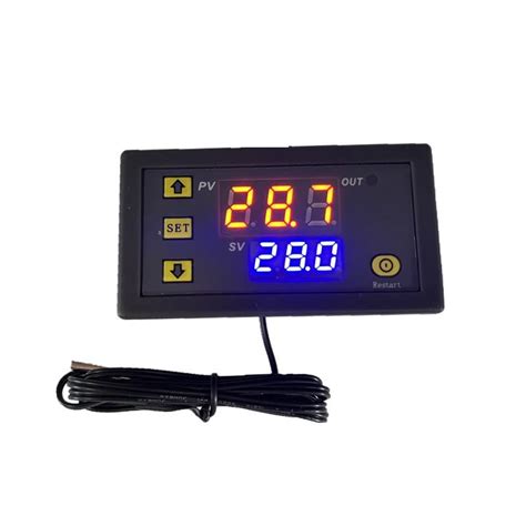Digital Temperature Controller Temp Alarm Thermostat Dc 12v 20a Lcd For